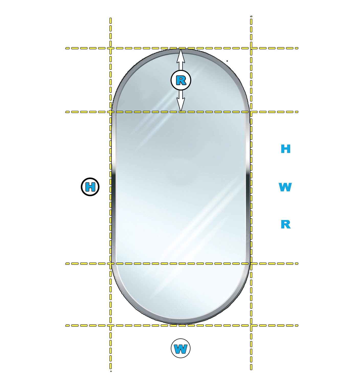Shape size CUSTOM LED MIRRORS
